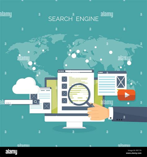 Vector Illustration Flat Background Coding Programming Seo Search