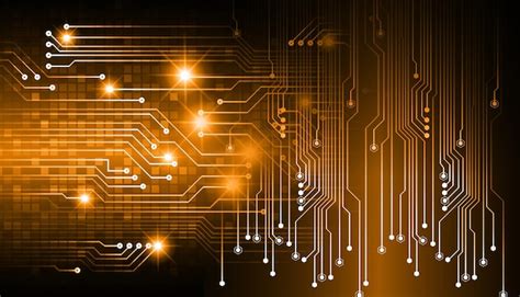 사이버 회로 미래 기술 개념 배경 프리미엄 벡터