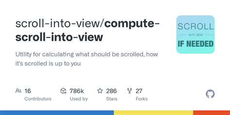 github scroll into view compute scroll into view utility for