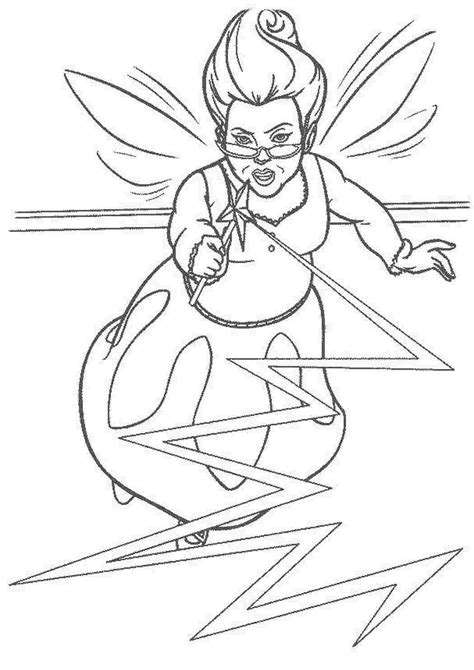 Раскраска фея шрек Фея из шрека