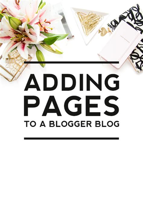 adding pages to blogger blog