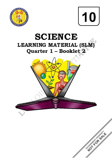 Science 10 Q1 Module 1 Science Learning Material Slm Quarter 1 Booklet 2 Slm What I Need