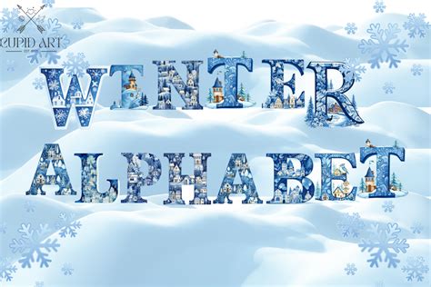 Winter Alphabet Bundle Gráfico Por Cupid Art · Creative Fabrica