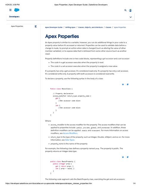 Apex Properties With Example Pdf Class Computer Programming Method Computer Programming