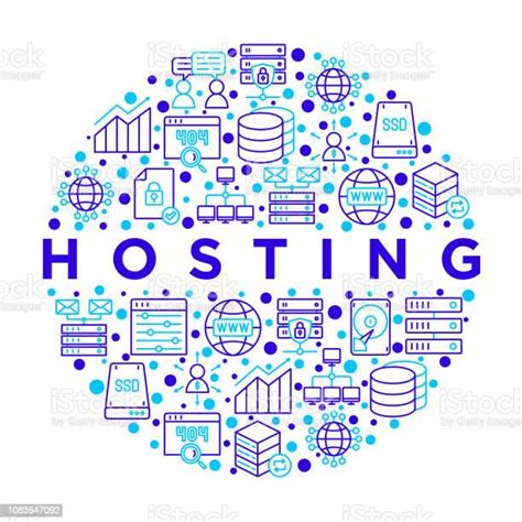 원 선 아이콘에서에서 호스팅 개념 Vps 고객 지원 도메인 이름 자동된 백업 Ssd 제어 패널 보안 서버 로컬 네트워크 Ssl