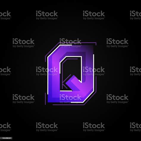 파선 된 스트로크와 혼합 효과 벡터 일러스트와 글꼴 세트에서 미래 보라색 파란색 문자 0명에 대한 스톡 벡터 아트 및 기타