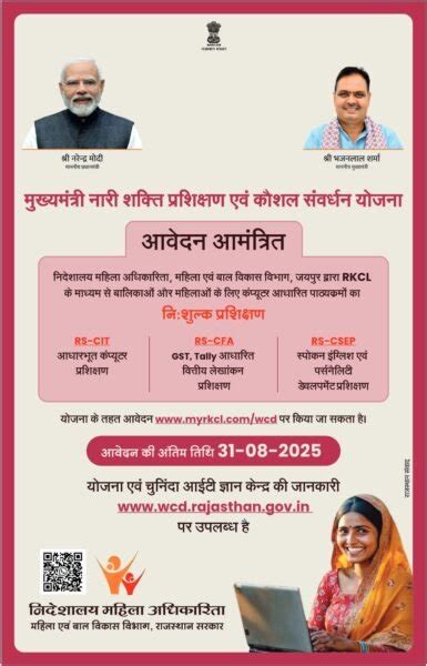 राजस्थान में महिलाओं के लिए निःशुल्क rs cit कोर्स करने हेतु आवेदन