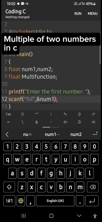 Multiplication Of Two Numbers In C Ccode Computerprogramming Cod Cprogrmming Youtube