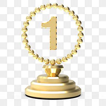 Number 3d Gold Vector Hd Images 3d Top Trophy Gold Plated Award Number