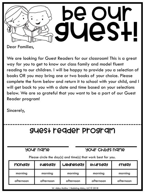 Setting Up A Guest Reader Program In Your Classroom Artofit