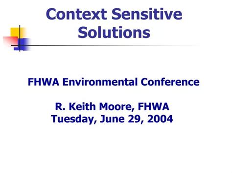 PPT Context Sensitive Solutions PowerPoint Presentation Free