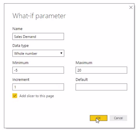 Power BI What If Parameter Feature Master Data Skills AI