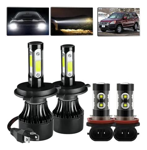 Kit Focos Led De 4 Lados Luz Alta Baja Niebla Para Honda Meses Sin