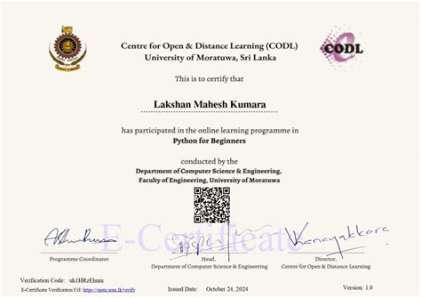 Lakshan Mahesh On Linkedin Pythonprogramming Universityofmoratuwa