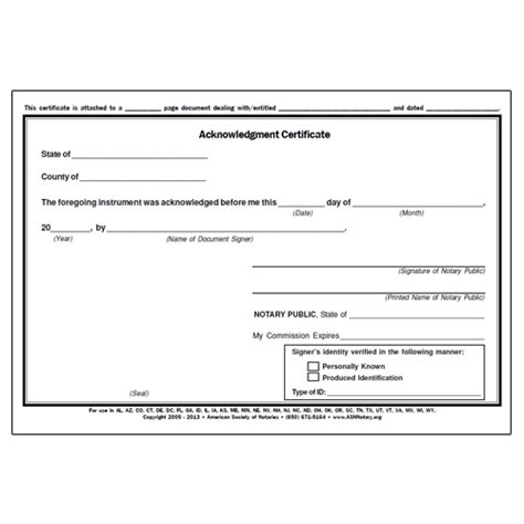 Delaware Notary Certificates