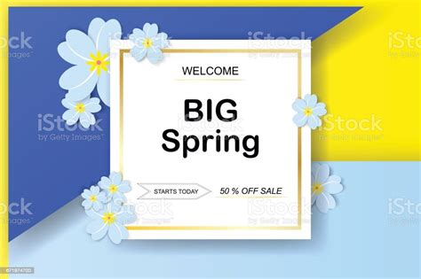 아름 다운 화려한 꽃과 봄 판매 배경입니다 벡터 일러스트 레이 션 Templatebannerswallpaper 초대장 포스터 브로셔 쿠폰 할인 가격에 대한 스톡 벡터 아트