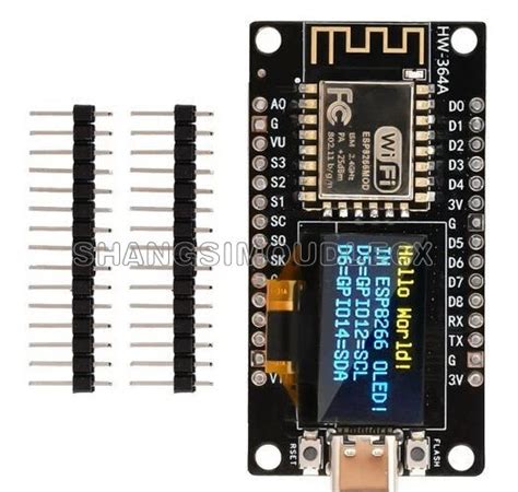 Usb C Nodemcu Esp8266 Development Board W 0 96 Oled Display Ch340 Driver New Eur 5 15 Picclick De