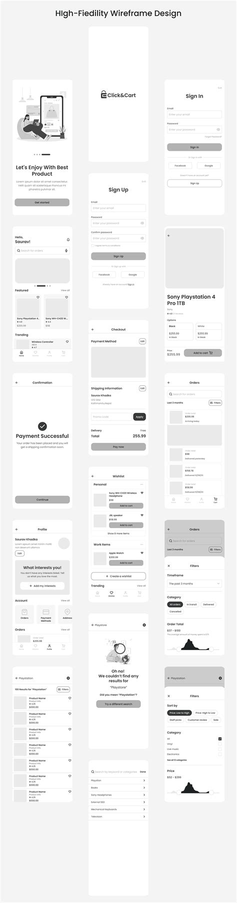 E Commerce Mobile App Design Behance