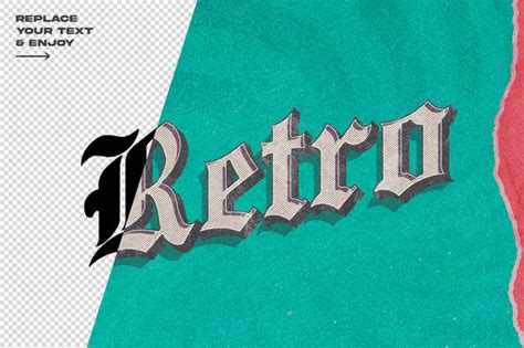 Retro 3d Text Effect Layer Style Layer Styles Including Retro And 3d