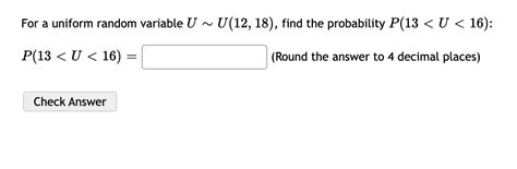 solved for a uniform random variable u∼u 12 18 find the