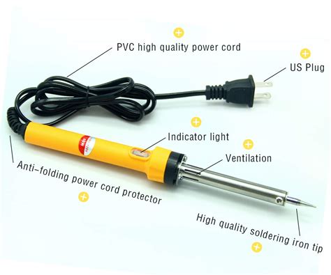 Soldering Iron With Power Indicator 60w 220v Electronics Hub
