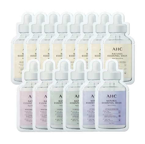 Combo 14 Mặt Nạ Mix Làm Sáng Da Ahc Natural Essential Mask