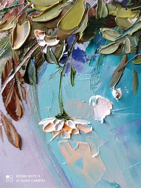 Полевые цветы в вазе холст 50х60 заказать на Ярмарке Мастеров O98vqru Картины Рязань