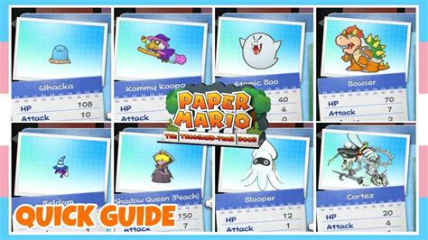 All 130 Complete Tattle Log Entries In Paper Mario The Thousand Year