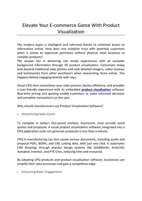 Ppt Elevate Your E Commerce Game With Product Visualization Powerpoint Presentation Id12163443