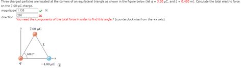 Solved Three Charged Particles Are Located At The Corners Of