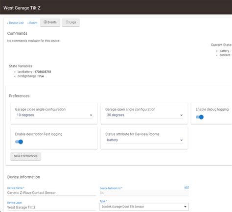 Ecolink Garage Tilt Sensor Missing Commands Built In Drivers Hubitat