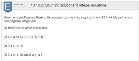 Solved Exercise Counting Solutions To Integer Chegg