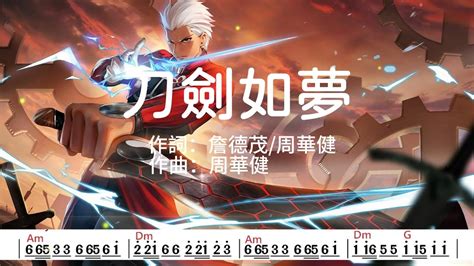 F調原key刀劍如夢倚天屠龍記主題曲卡拉ok伴奏單行動態樂譜 Youtube