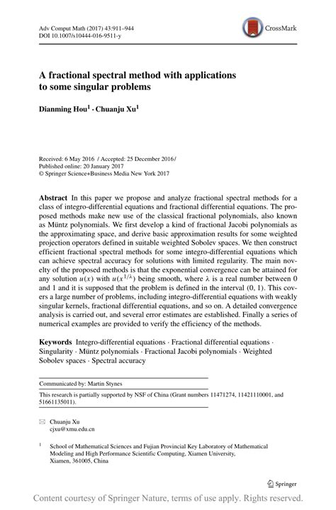 A Fractional Spectral Method With Applications To Some Singular