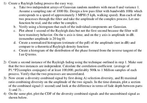 1 Create A Rayleigh Fading Process The Easy Way Take