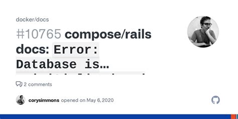 Compose Rails Docs Error Database Is Uninitialized And Superuser