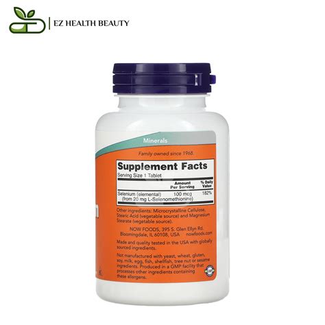 Natures Bounty Selenium 200 Mcg Mineral Supplements 100 Tablets Ez Health Beauty