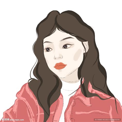手绘女孩设计图 人物 Psd分层素材 设计图库 昵图网