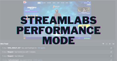 Streamlabs Performance Mode