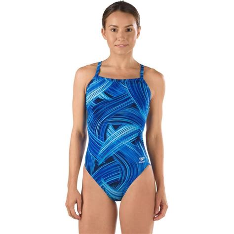 Speedo Womens Swimsuit One Piece Endurance Flyback Printed Adult Team