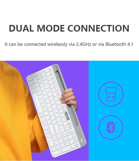 Logitech K580 Keyboard Wireless Bluetooth Dual Mode Keyboard Ultra Thin Lightweight Portable