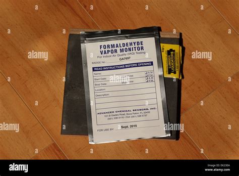 Islamorada Florida March 14 2015 A Formaldehyde Test Kit To Test