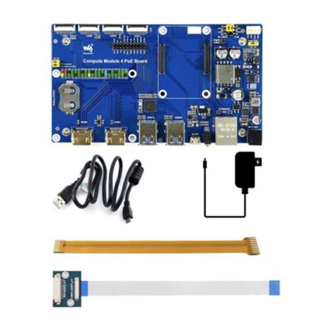 Raspberry Pi Compute Module 4 Dev Kit With Waveshare Poe Board Ws 19182