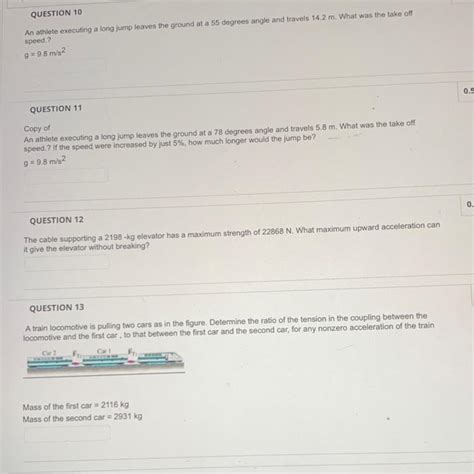 Solved Question 10 An Athlete Executing A Long Jump Leaves