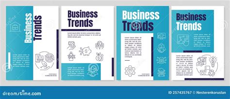Sustainable Business Trends Turquoise Brochure Template Stock Vector Illustration Of Banner