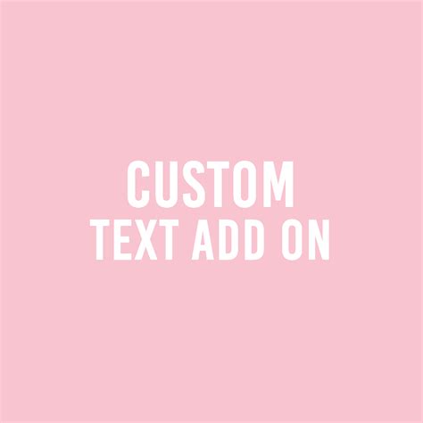 Custom Text Add On Royal Collections And Co