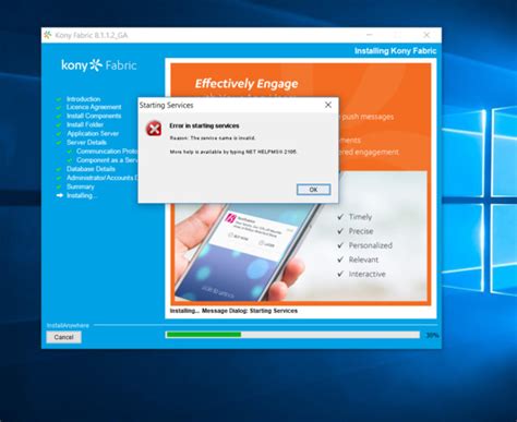 Error In Starting Services Reason The Service Name Is Invalid More Help Is Available By Typing