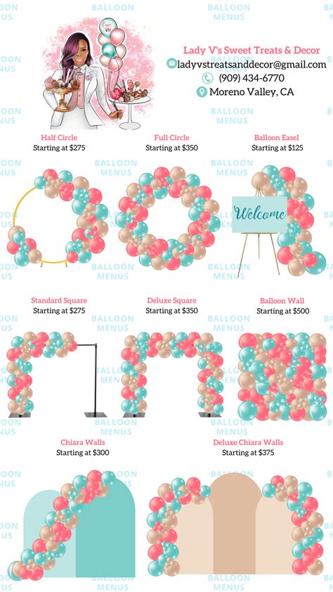 Balloon Menus Made For Clients Page 4 Diy Balloon Decorations