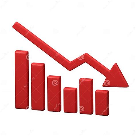 A Graph With A Downward Trend Red Arrow Pointing Down On The Chart