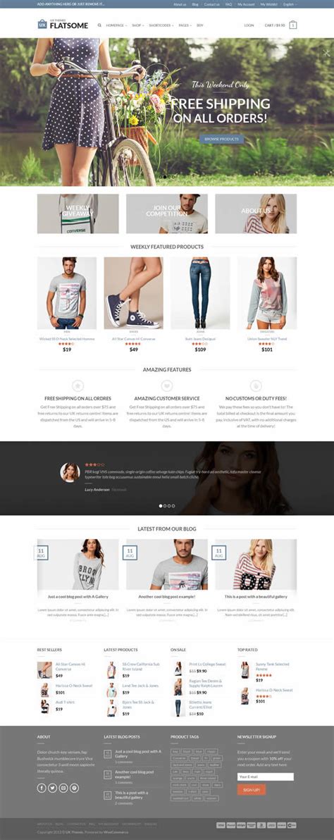 Flat Responsive Woocommerce Wordpress Ecommerce Theme Webdesignboom
